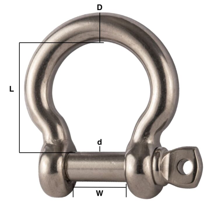 Box of 20 x 20mm Bow Shackles With Screw Pin 316 Marine Grade Stainless ...