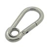 5mm Stainless Steel Carbine Hook With Eyelet - RopeServices UK
