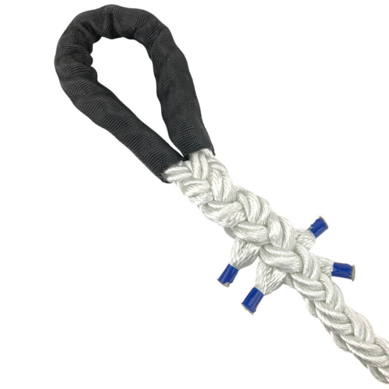 18mm White 8st Nylon Mooring Rope Strop 2m Stainless Thimble, 6 ...