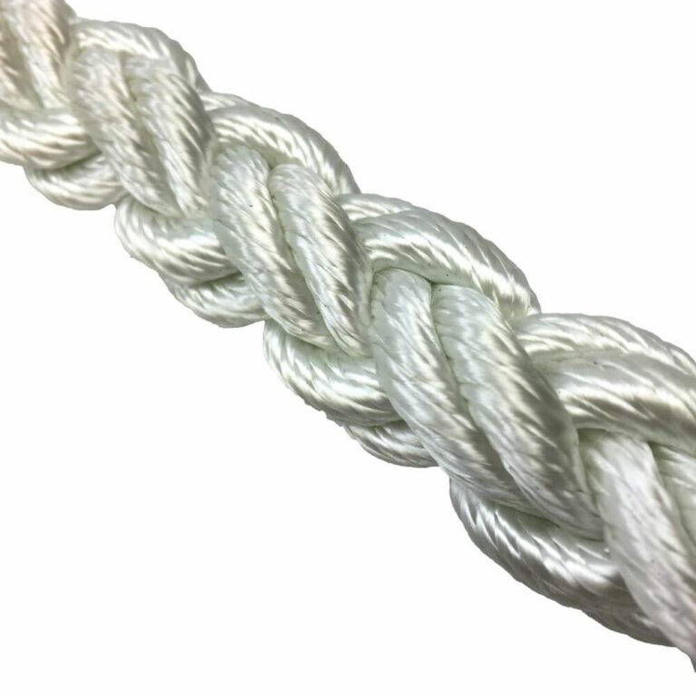 18mm White 8st Nylon Mooring Rope Strop 2m Stainless Thimble, 6 ...
