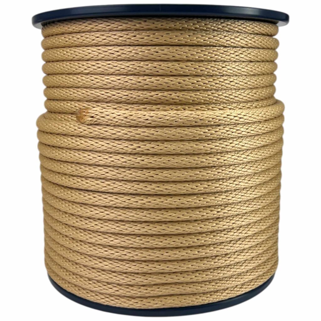 10mm Beige Spiral Braided Polypropylene Bondage Rope 100 Metre Reel ...